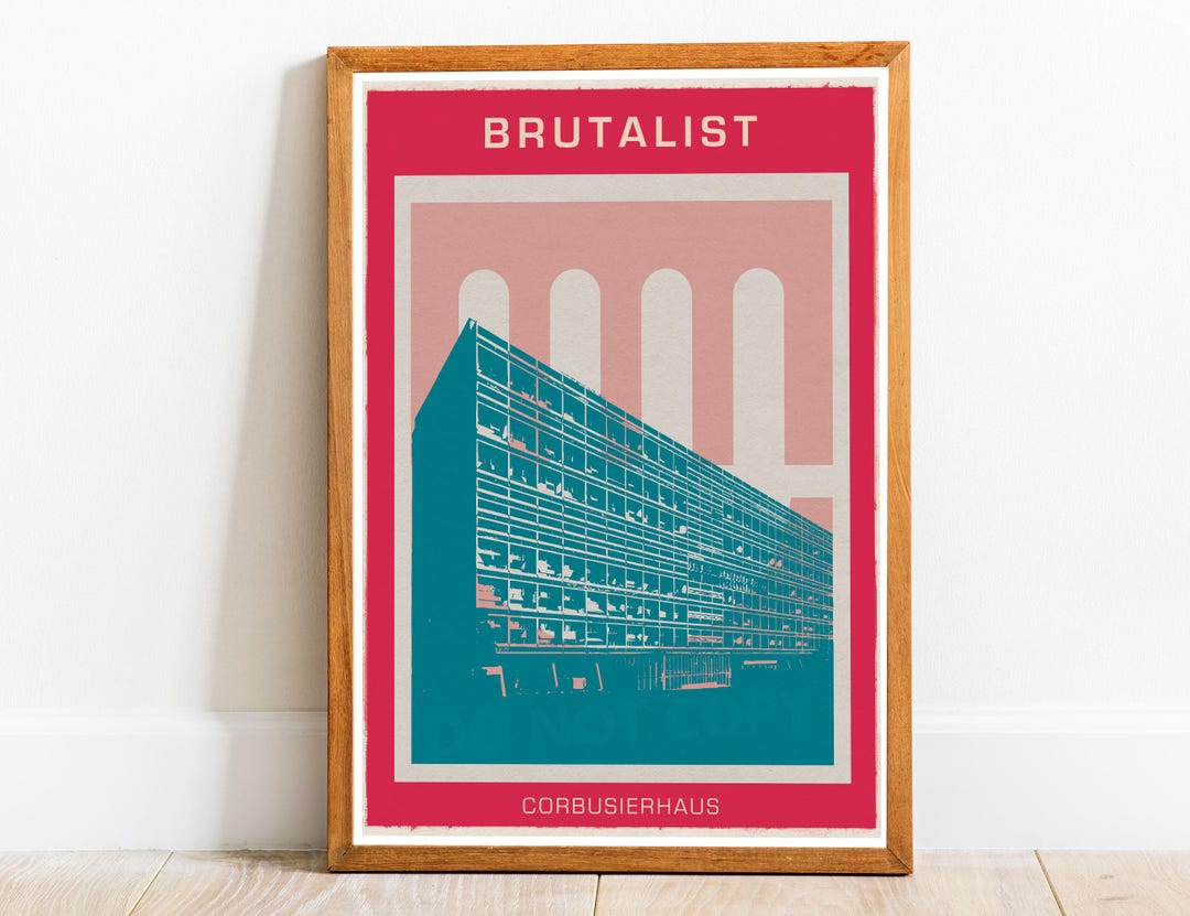 Brutalist Architecture 13 Art Print Poster the Corbusier Haus Berlin ...