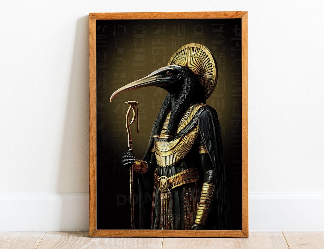 Egyptian God Thoth 01 Wall Art, Egyptian Art Print, Egyptian Poster ...