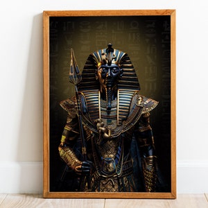 Egyptian God Amun 02 Wall Art, Egyptian Art Print, Egyptian Poster ...