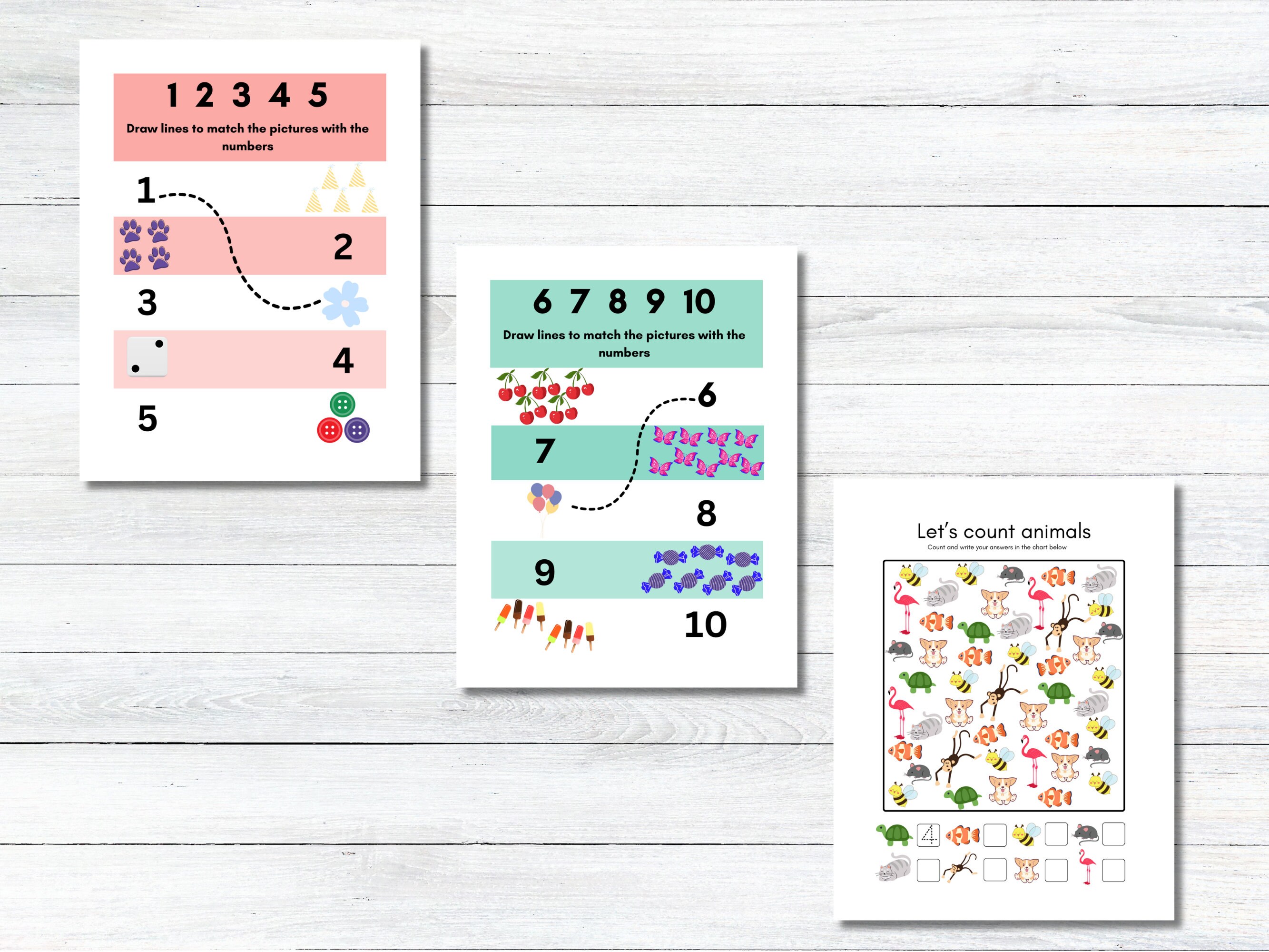 Printable Preschool Activity Book, Homeschool, Preschool Counting ...