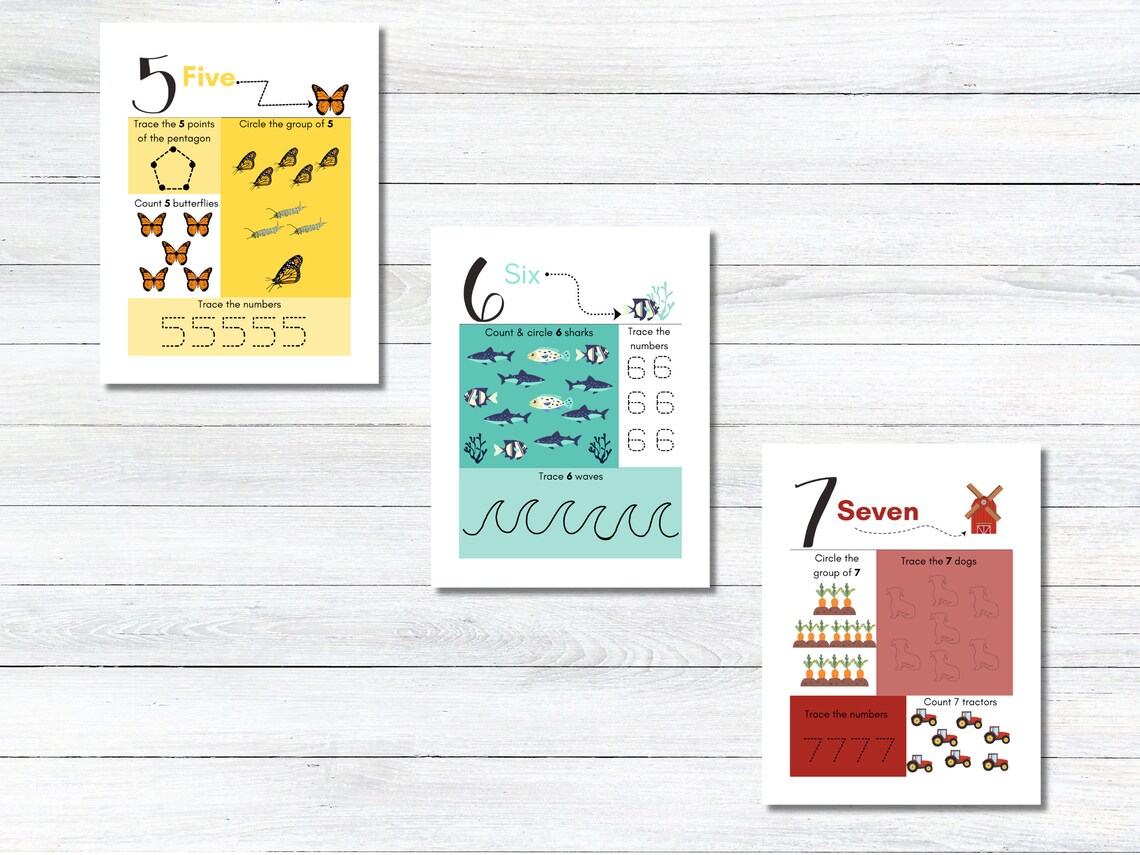 Printable Preschool Activity Book, Homeschool, Preschool Counting ...