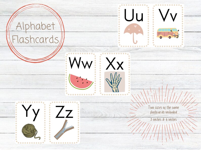 Printable Alphabet Cards, Homeschool, Printable Montessori Flashcards ...
