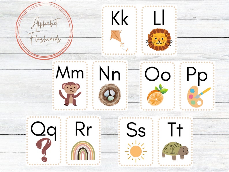 Printable Alphabet Cards, Homeschool, Printable Montessori Flashcards ...
