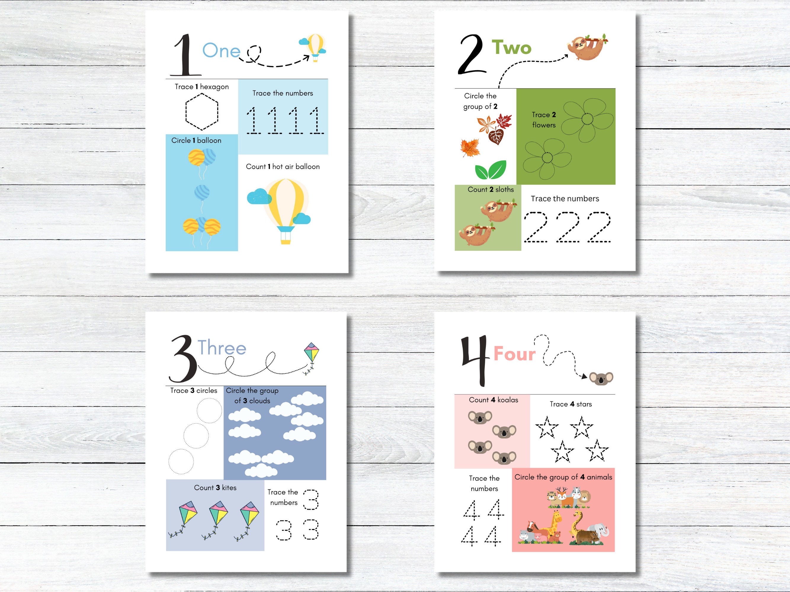 Printable Preschool Activity Book, Homeschool, Preschool Counting ...