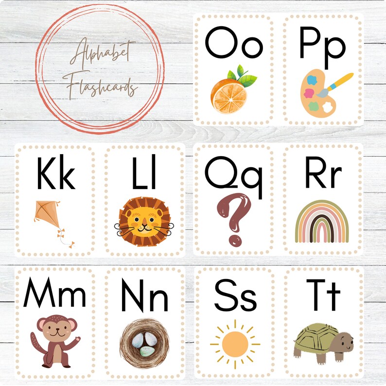 Printable Alphabet Cards, Homeschool, Printable Montessori Flashcards ...