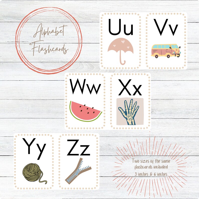 Printable Alphabet Cards, Homeschool, Printable Montessori Flashcards ...