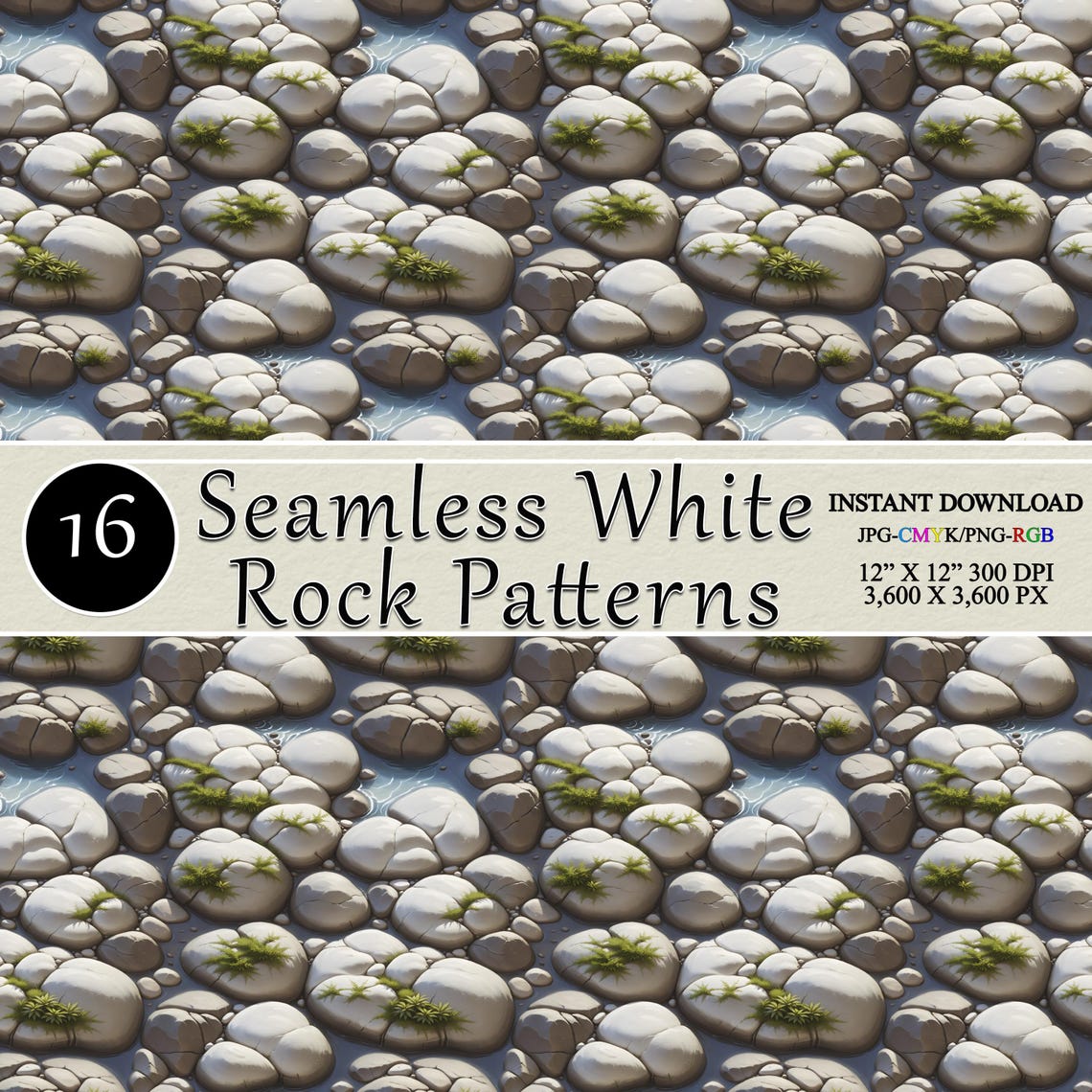 Seamless White Rock Patterns, White Rock Seamless Patterns - Etsy