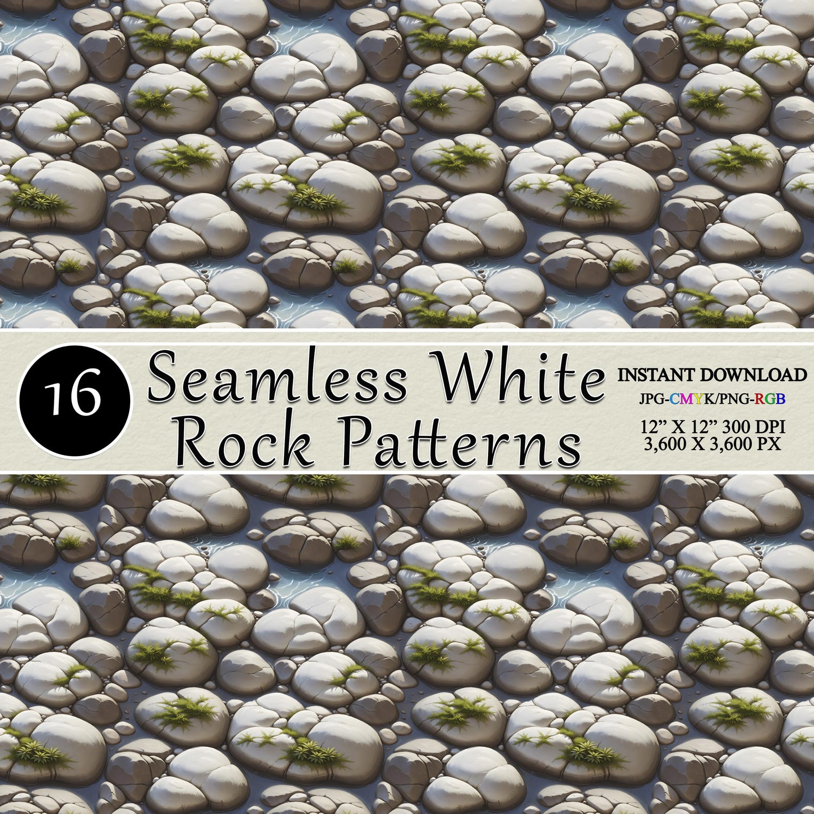 Seamless White Rock Patterns, White Rock Seamless Patterns - Etsy