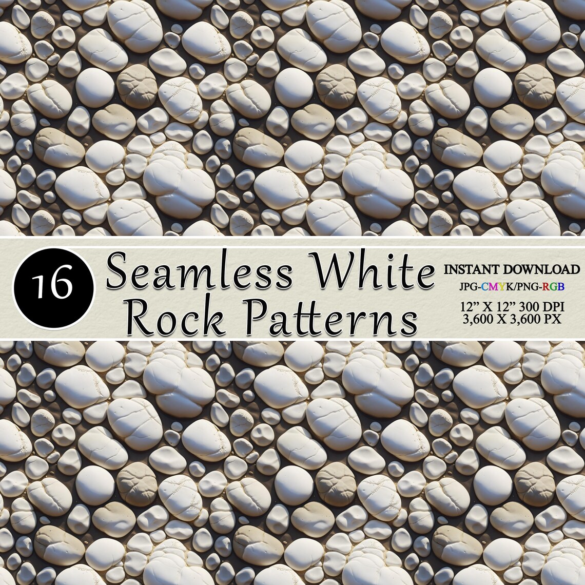 Seamless White Rock Patterns, White Rock Seamless Patterns - Etsy