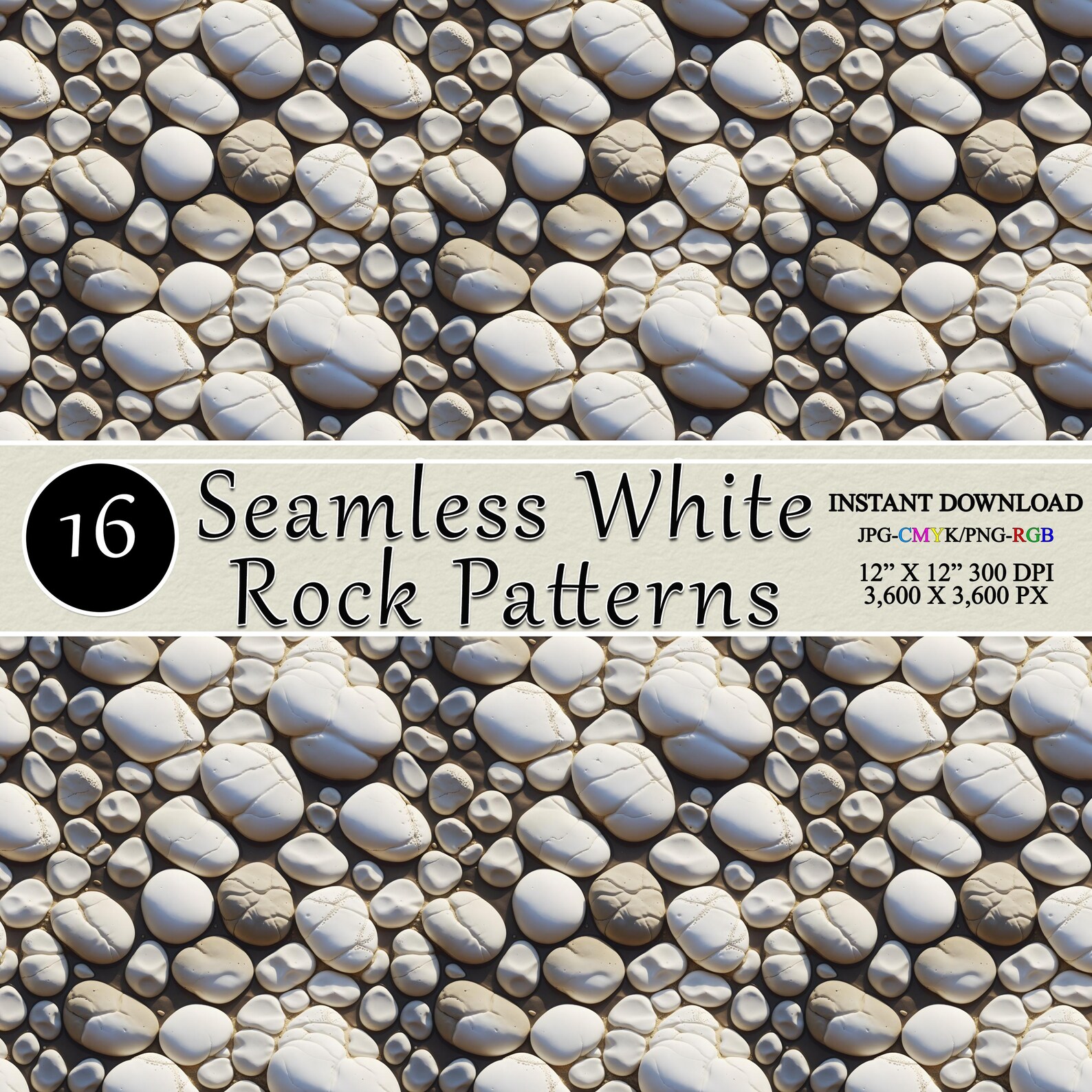 Seamless White Rock Patterns, White Rock Seamless Patterns - Etsy