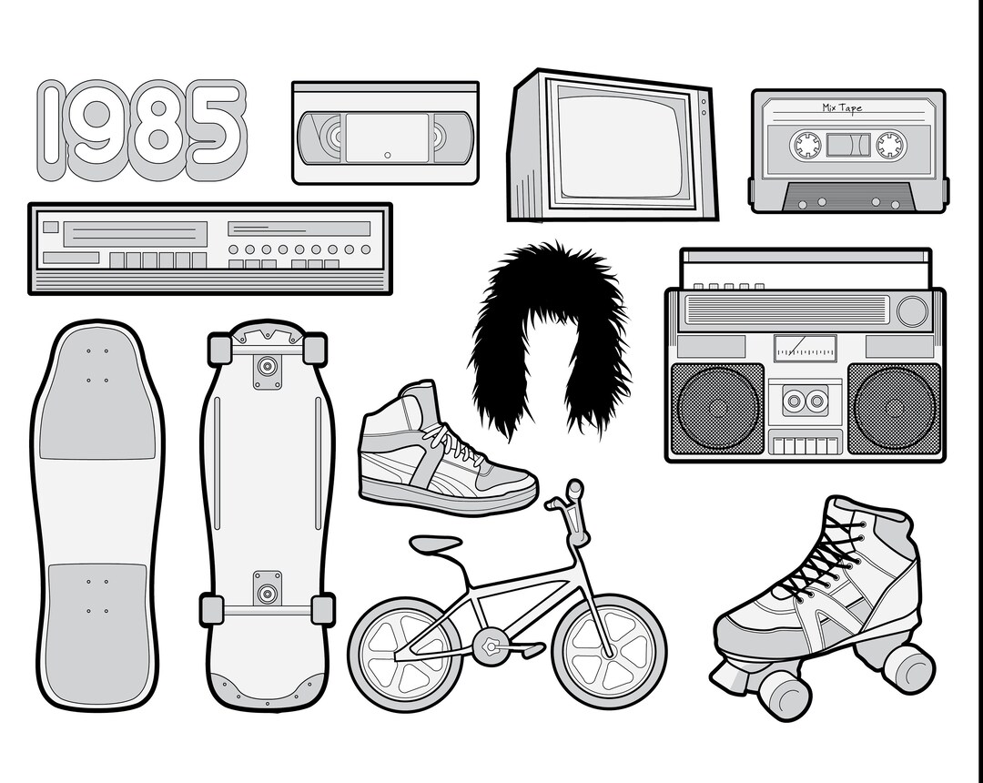80s Designs SVG and PNG Formats Ready to Use for Cricut and Canva High ...