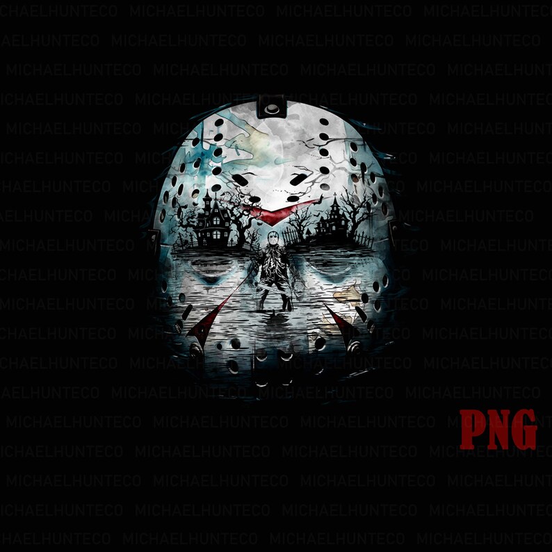 Jason Voorhees Png, Horror Movie Character Png, Sublimation Design ...