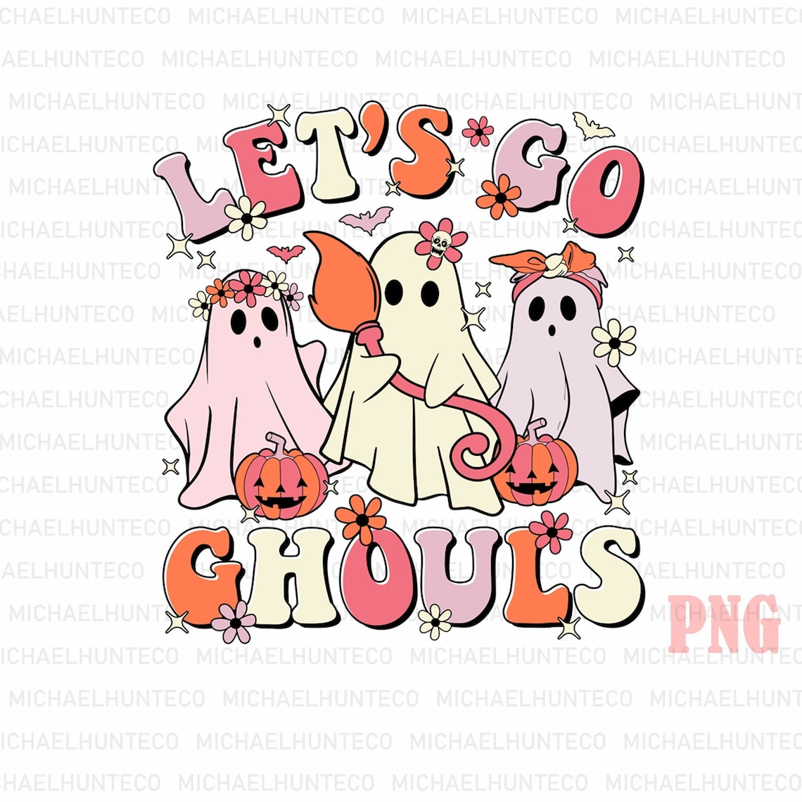 Let's Go Ghouls Png, Halloween Png, Spooky Png, Cute Ghost Png, Girl ...