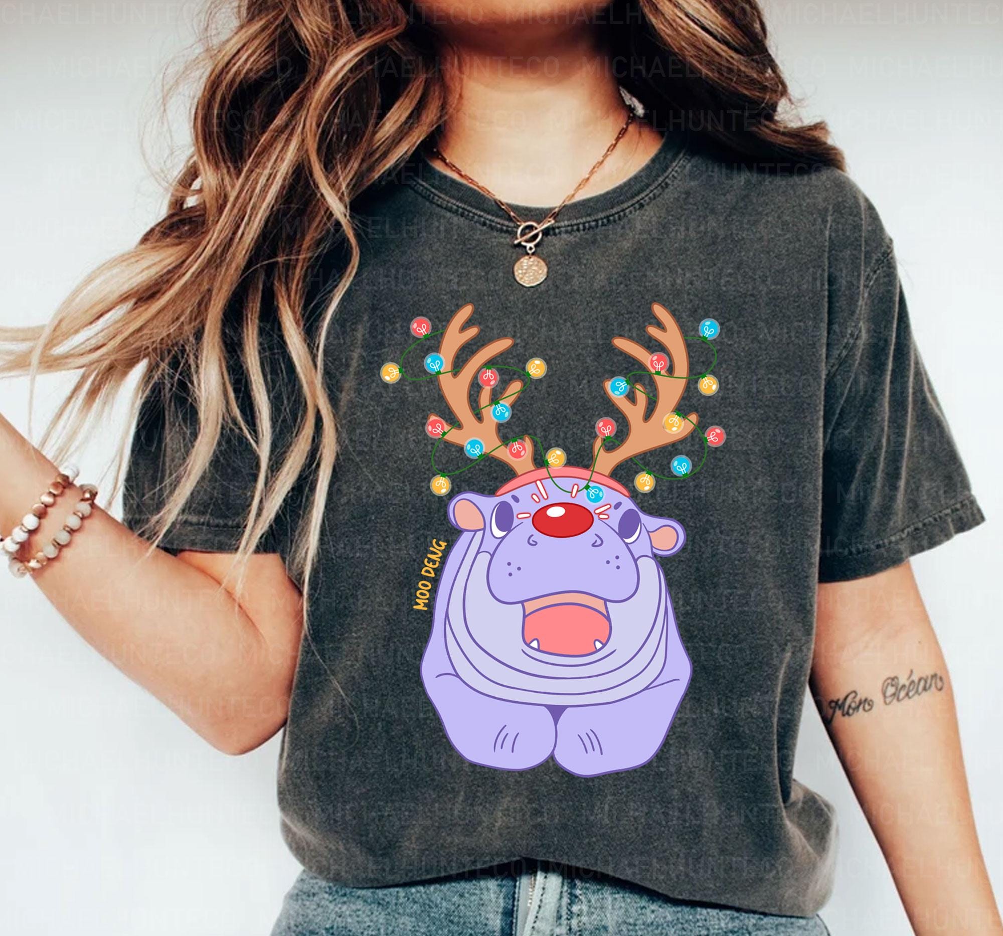 Christmas Moo Deng Png, Santa Moo Deng PNG, Baby Hippo Png, I Love Moo ...