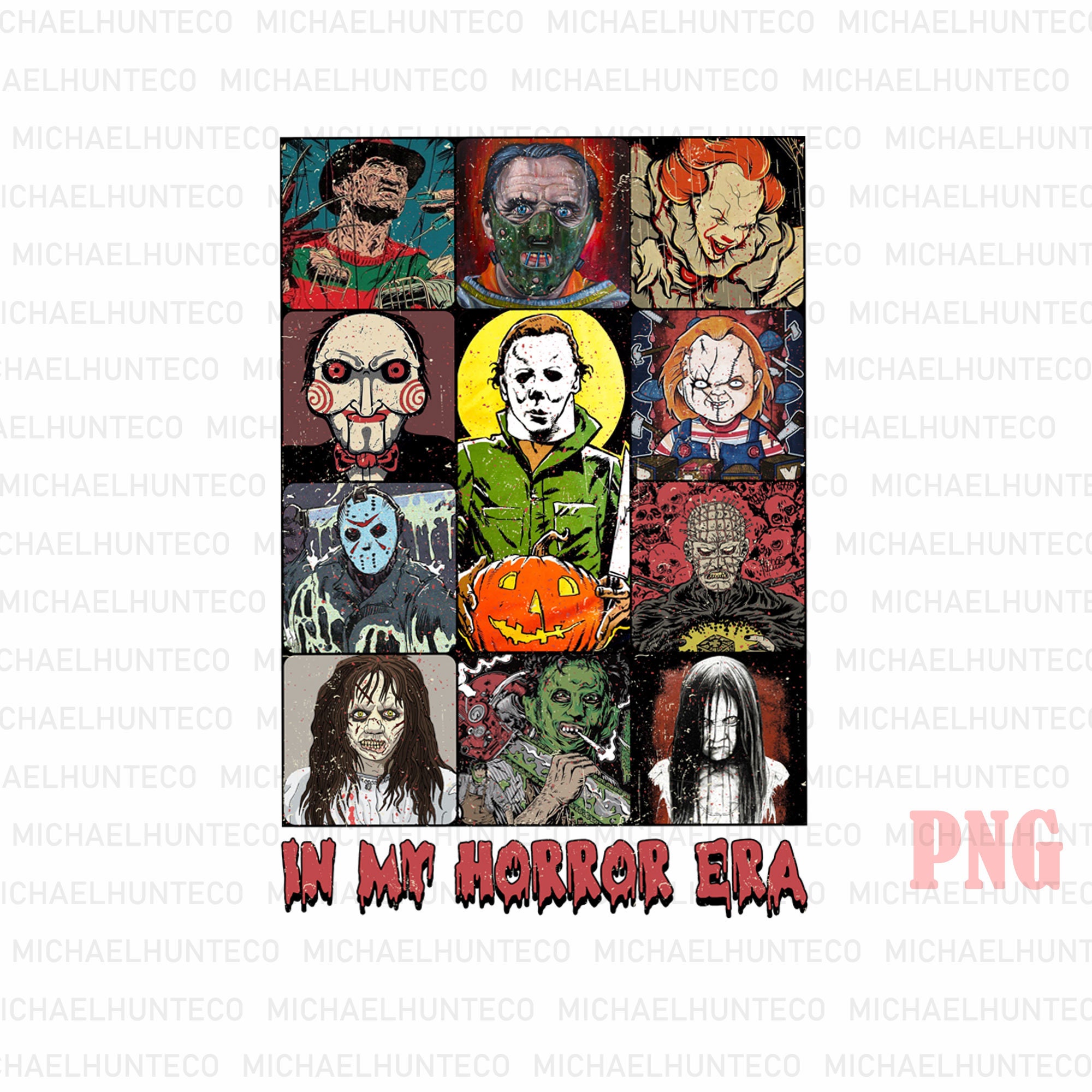 In My Horror Era PNG , Halloween Horror Characters Png, Scary Movie Png ...