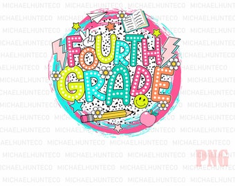 Typography 4th Grade Png, 4th Grade Teacher Png, Fourth Grade Png, 4th ...