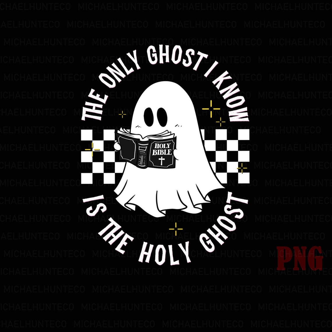 The Only Ghost Png, I Know is the Holy Ghost Png, Retro Halloween Png ...