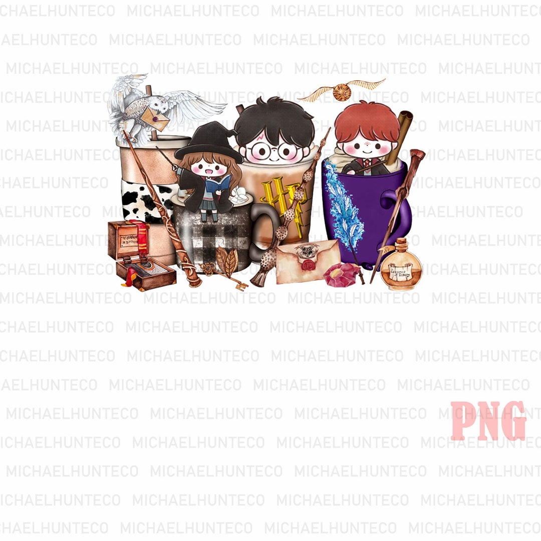 Harry Fall Coffee Png, Retro Halloween Coffee Png, Pumpkin Spice Latte ...