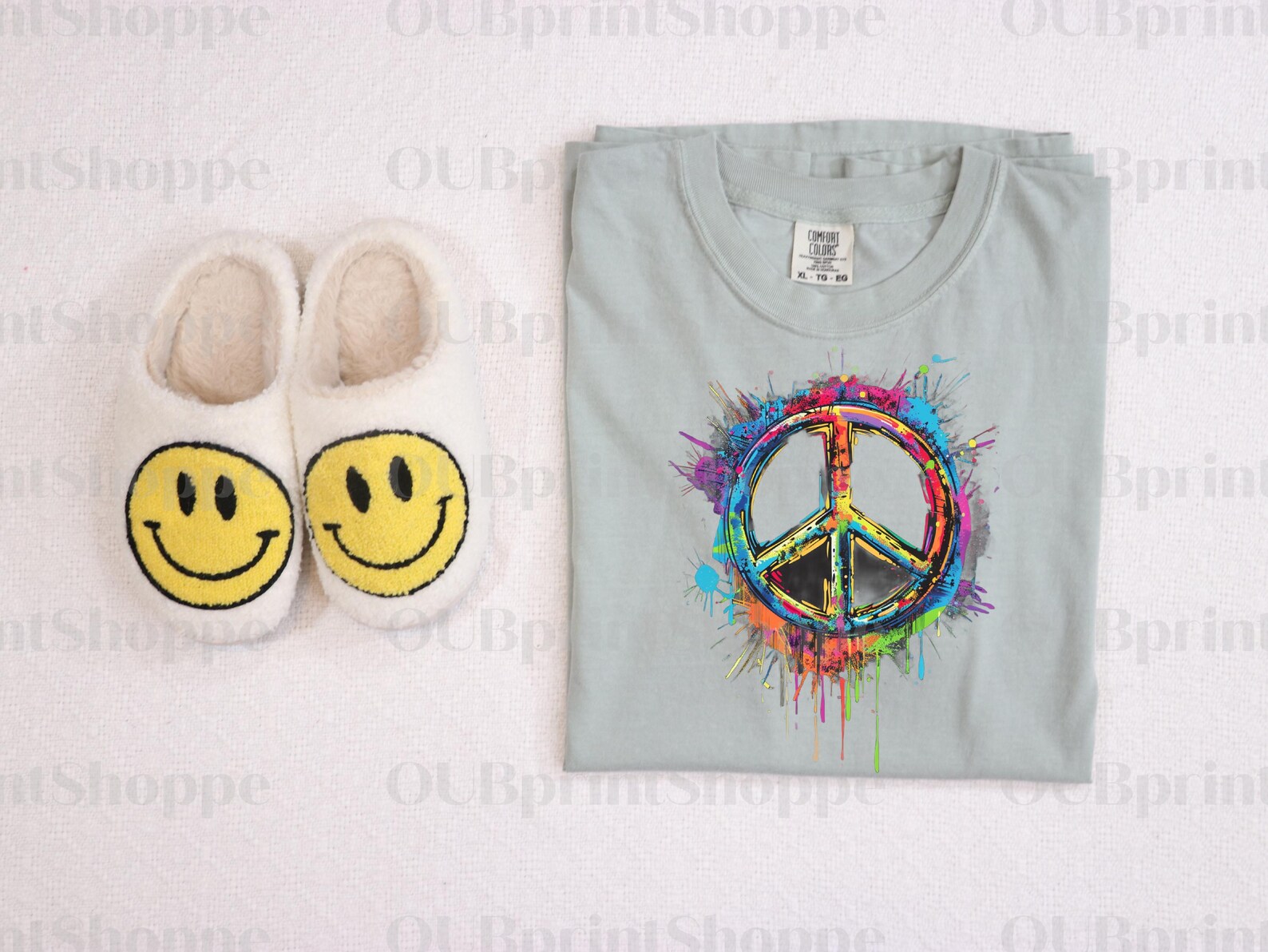 Neon Drippy Peace Sign. DTF Neon Transfer. Ready to Press. Melting ...