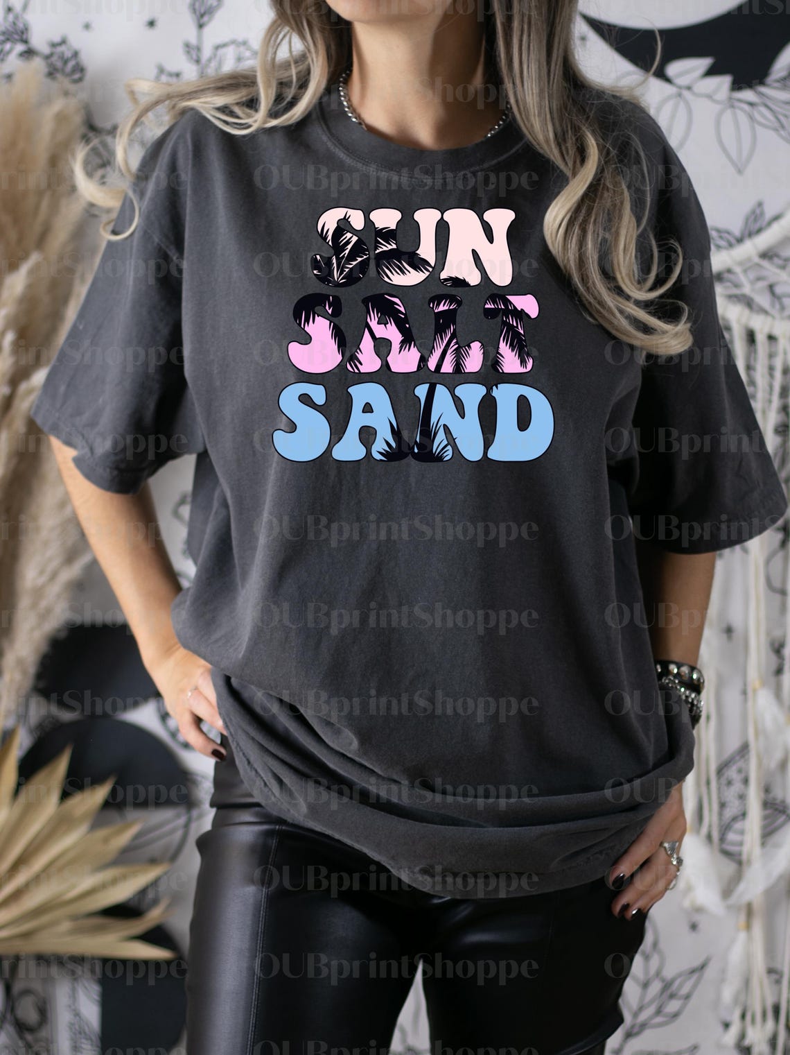 Sun Salt Sand Beach Scene DTF Transfer, Ready to Press. Print Only-no ...