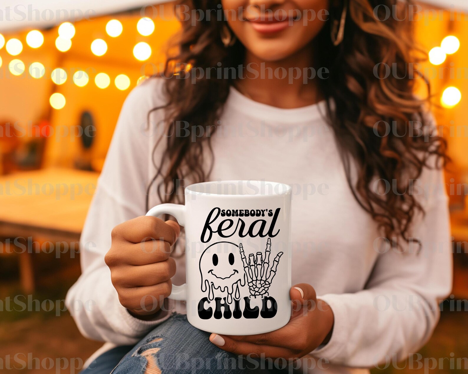 Somebodys Feral Child DTF Transfer. Ready to Press. Skull Hand and ...