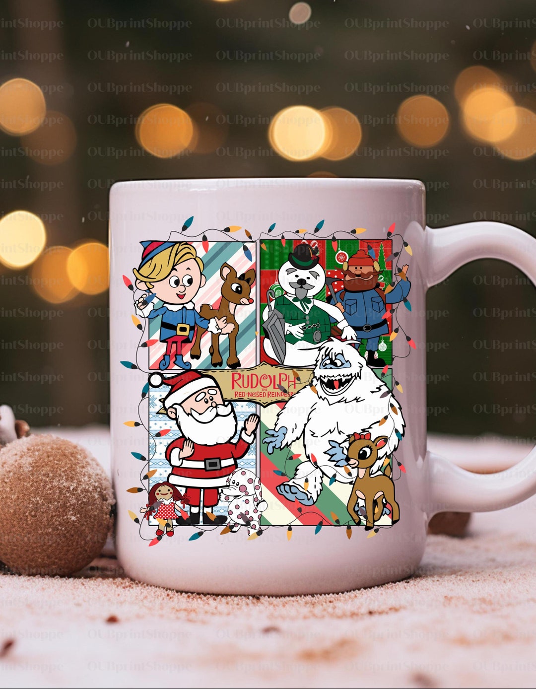 Rudolph Collage DTF Transfer. Ready to Press. Retro Christmas Print ...