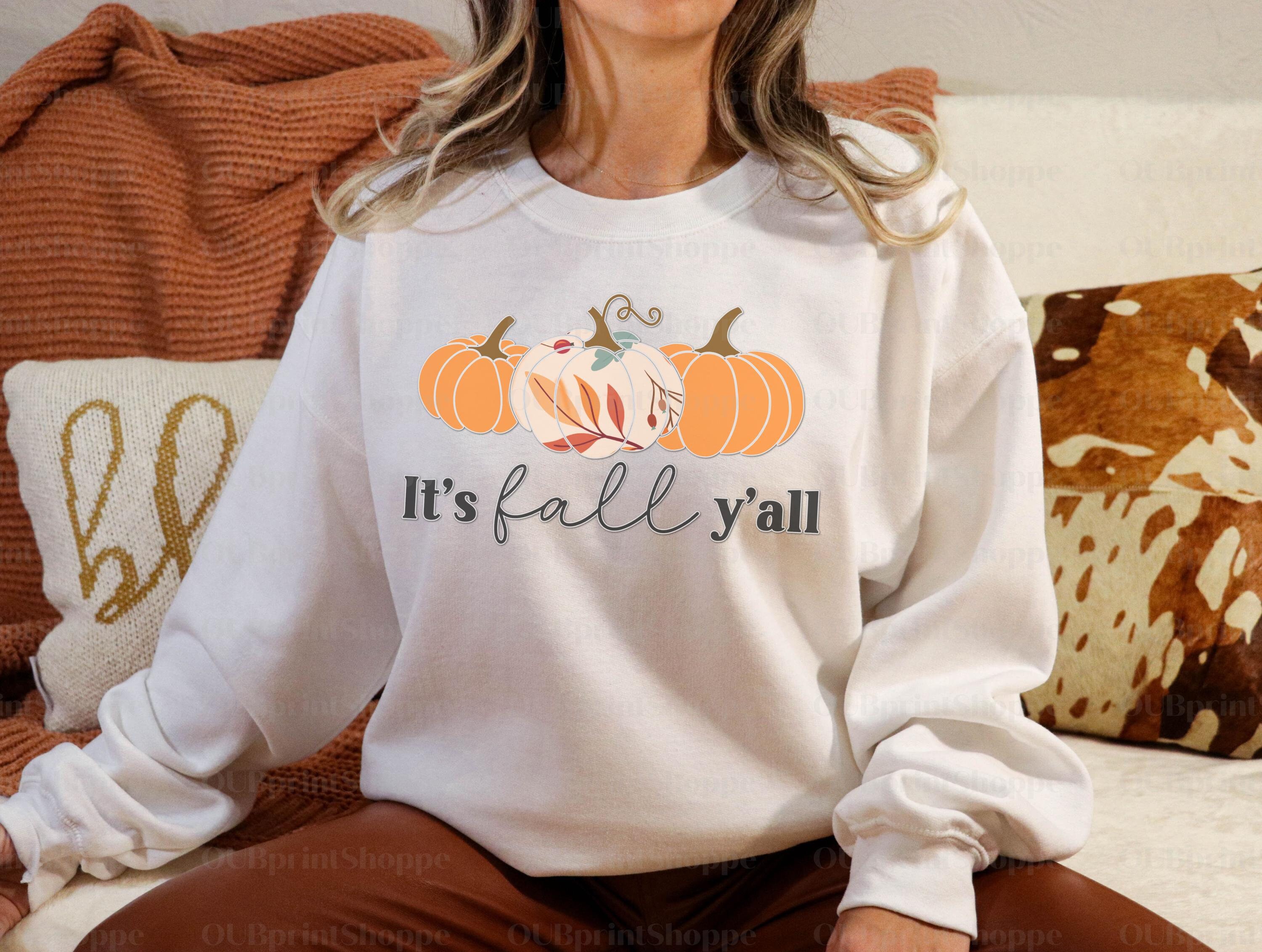 It's Fall Yall With Autumn Leaves DTF Transfer. Ready to Press. Fall ...