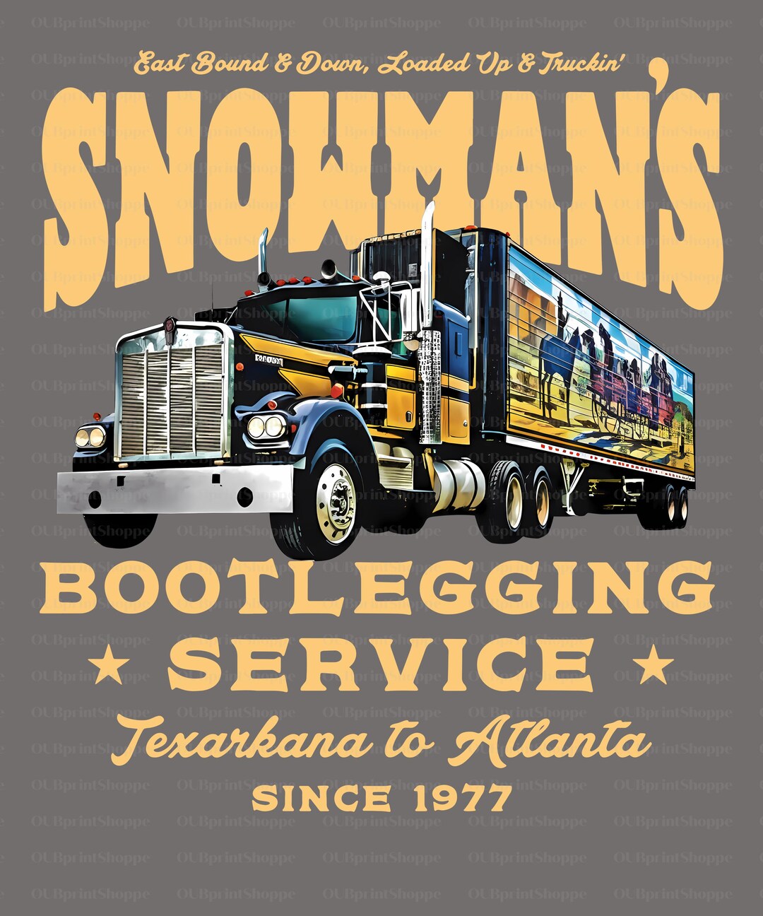 Gold Snowman's Bootlegging Service DTF. Ready to Press. Back and Pocket ...