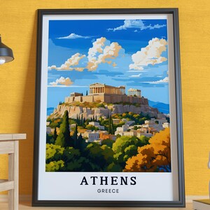 Athens Poster, Greece Poster, Acropolis Wall Art Decor - Etsy