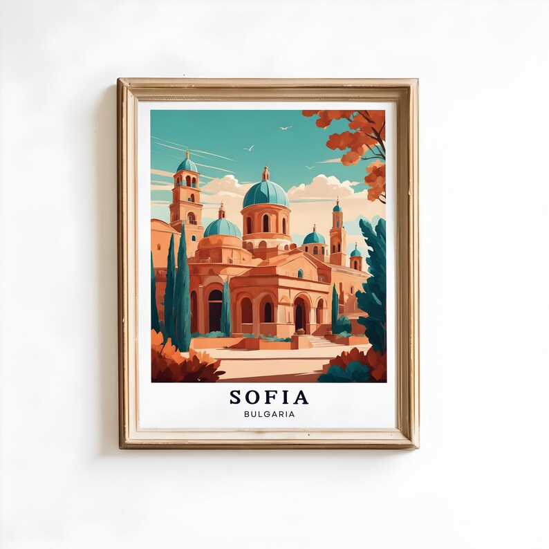 Sofia Poster, Bulgaria Print, Iconic Architecture, Wall Art Decor - Etsy