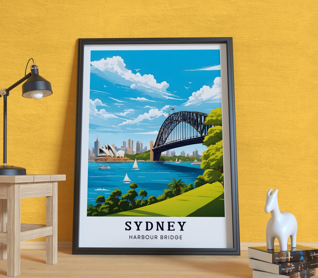 Sydney Harbour Bridge Poster, Sydney Poster, Australia Poster, Iconic ...