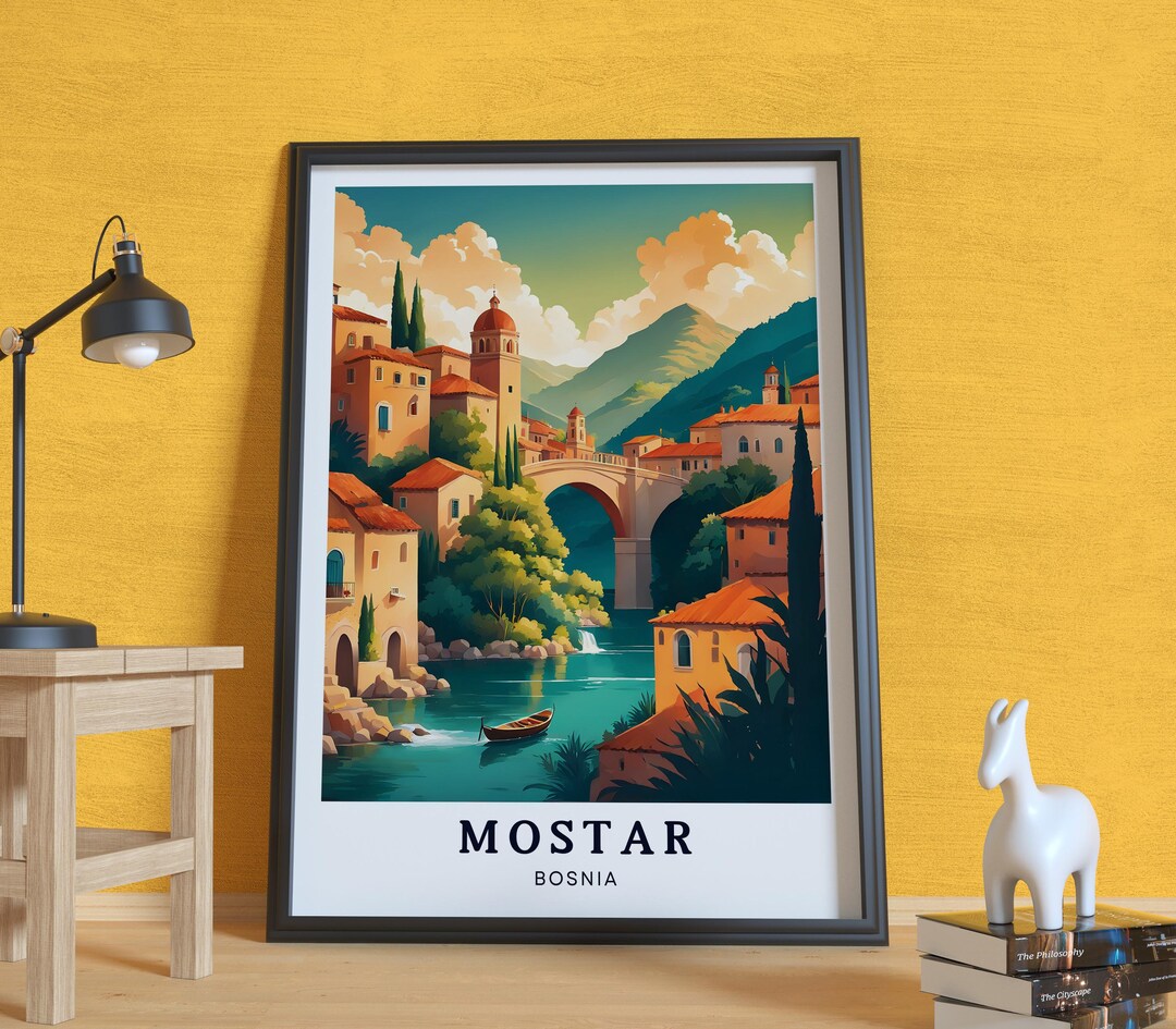 Mostar Poster, Bosnia Print, Stari Most - Etsy