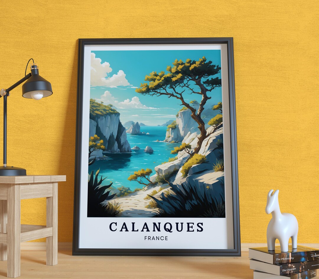 Calanques Poster, France Print, Mediterranean Coast - Etsy