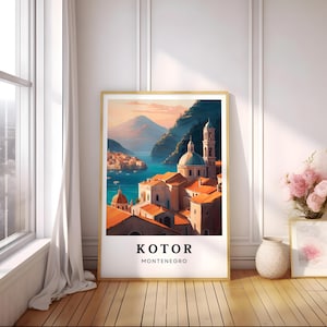 Kotor Poster, Montenegro Poster, Scenic Bay View Wall Art Decor - Etsy