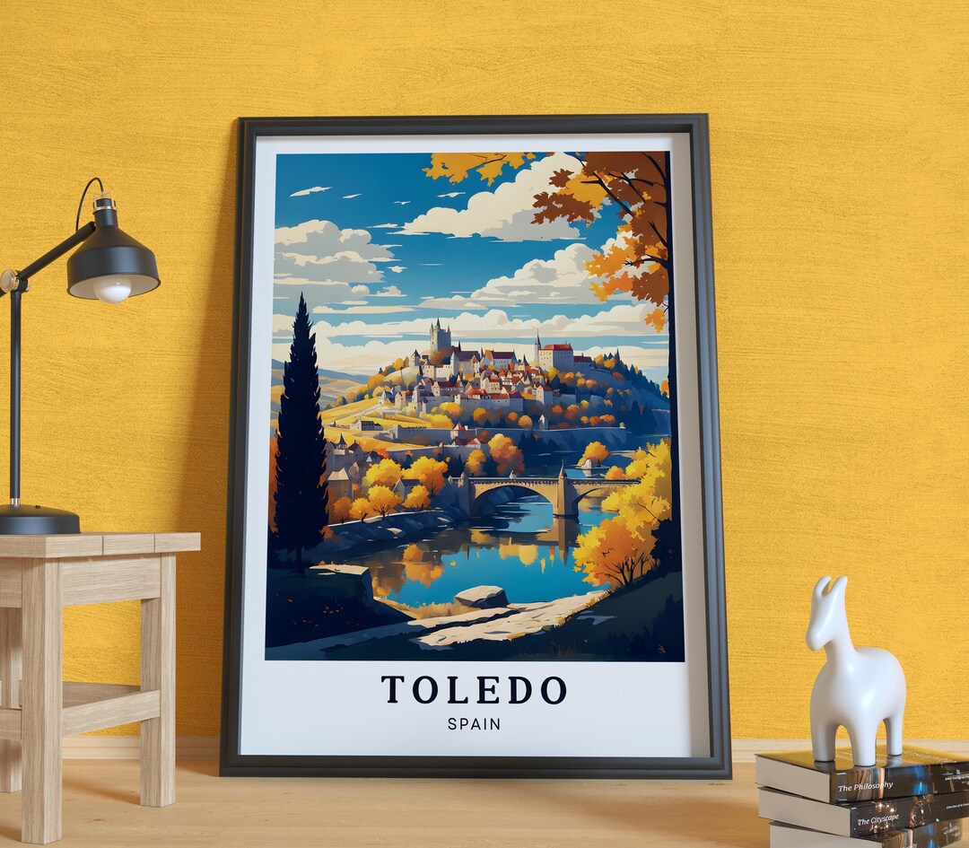 Toledo Poster, Spain Poster, Scenic Medieval Town Wall Art Decor - Etsy