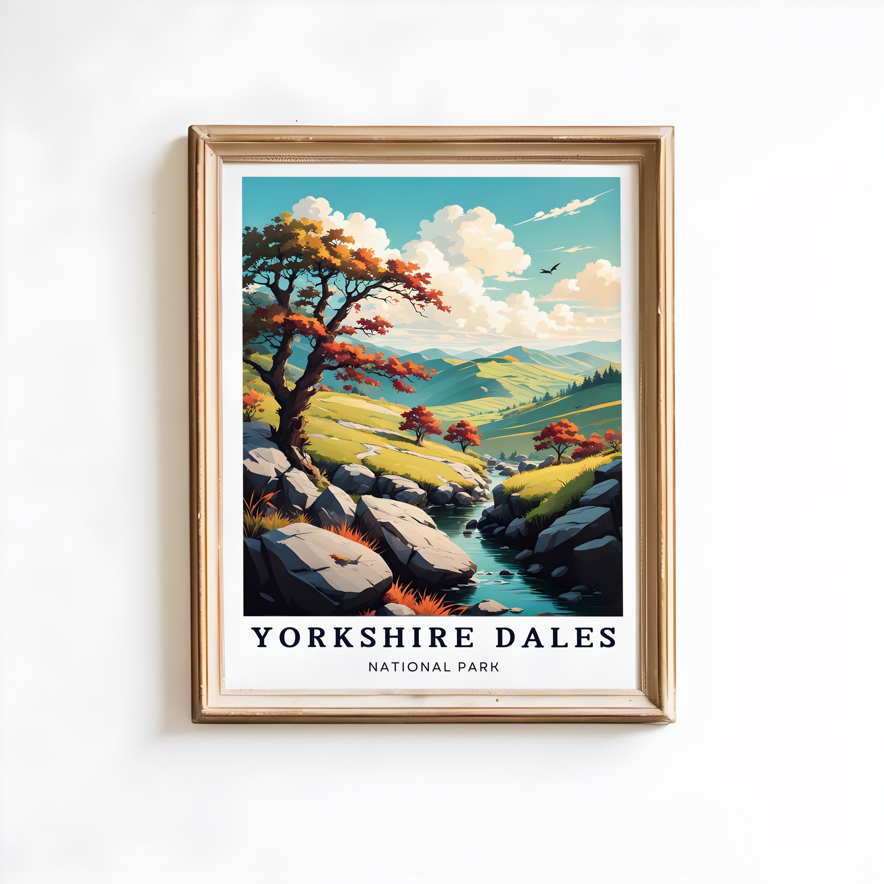 Yorkshire Dales Poster, National Park Poster, Scenic Countryside ...