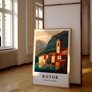 Kotor Wall Art, Kotor Poster, Montenegro Poster, Scenic Coastal Village ...