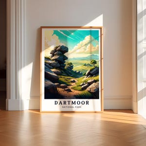 Dartmoor Poster, National Park Poster, Scenic Landscape Wall Art Decor ...