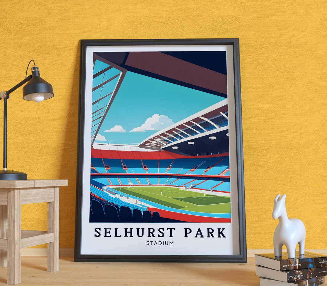 Selhurst Park Travel Poster, Stadium Travel Print, Crystal Palace FC ...