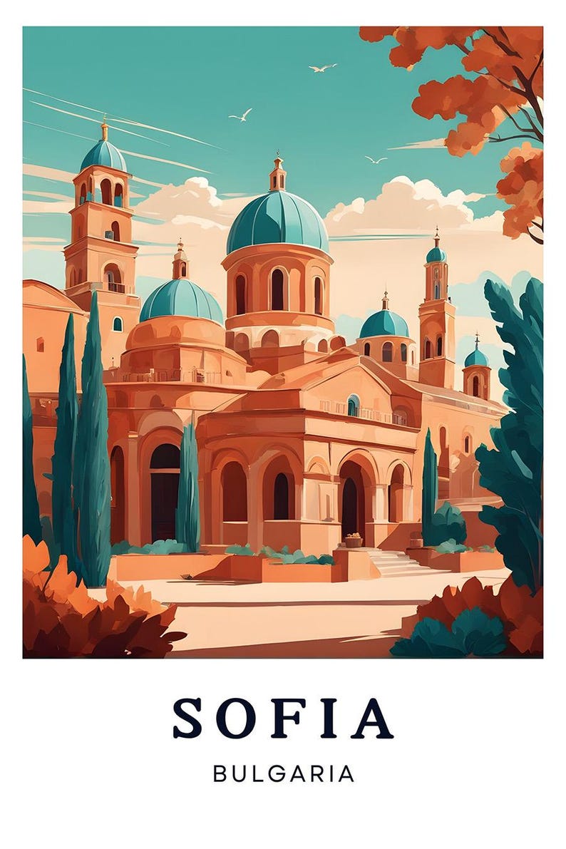 Sofia Poster, Bulgaria Print, Iconic Architecture, Wall Art Decor - Etsy