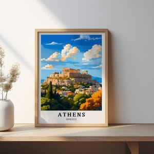 Athens Poster, Greece Poster, Acropolis Wall Art Decor - Etsy