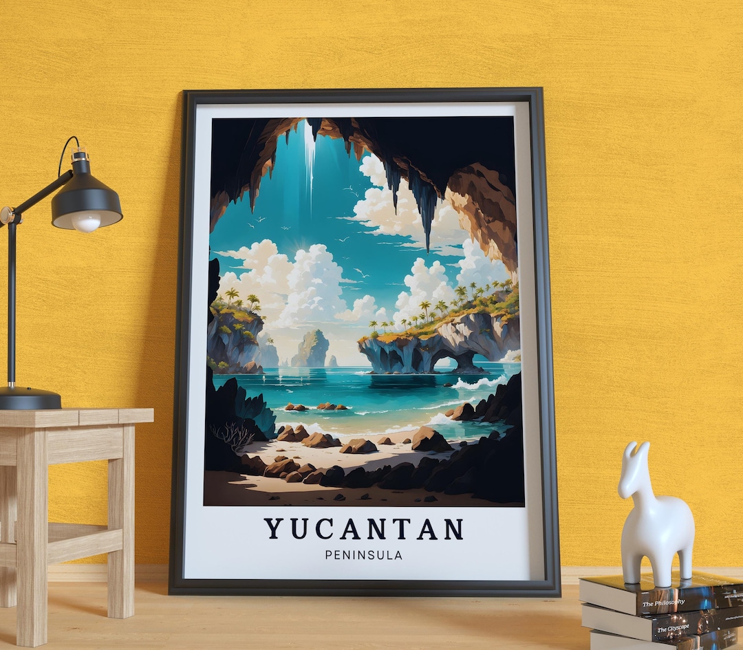 Yucatan Peninsula Poster, Mexico Poster, Tropical Paradise Wall Art - Etsy
