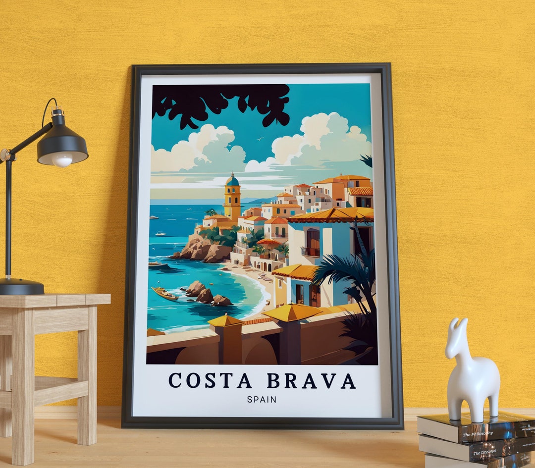 Costa Brava Poster, Spain Poster, Coastal View Wall Art, Mediterranean ...