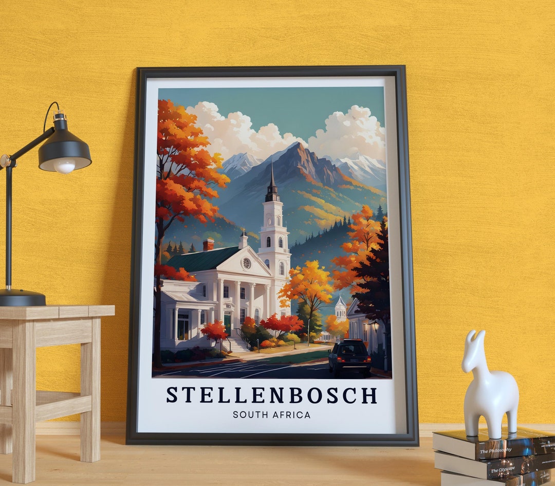 Stellenbosch Poster, South Africa Print, Autumn Charm - Etsy
