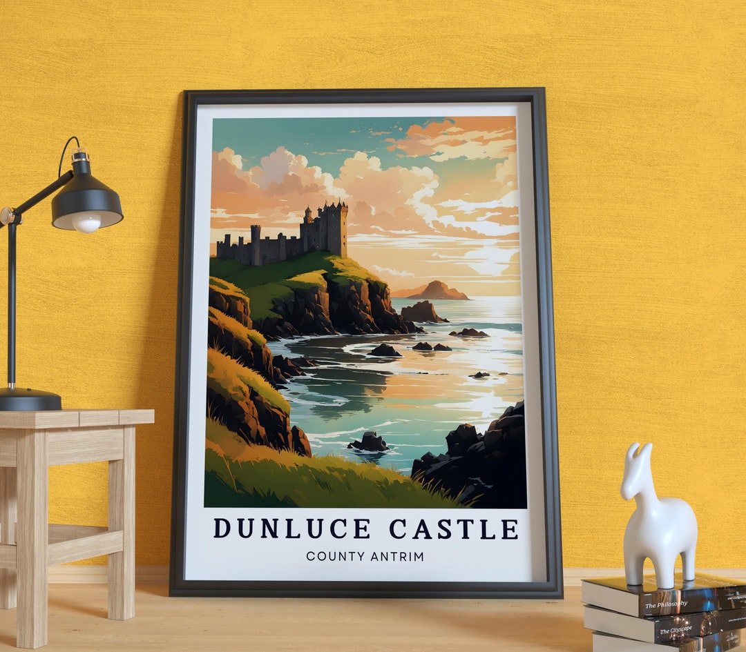 Dunluce Castle Poster, County Antrim Poster, Ireland Poster, Coastal ...