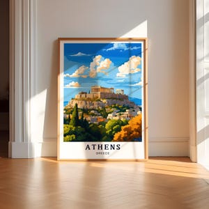 Athens Poster, Greece Poster, Acropolis Wall Art Decor - Etsy