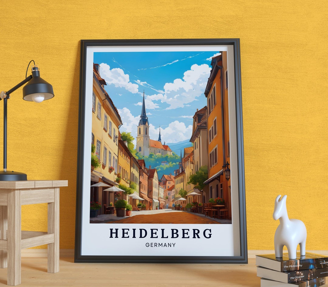 Heidelberg Poster, Germany Poster, Charming Historic Town Wall Art ...