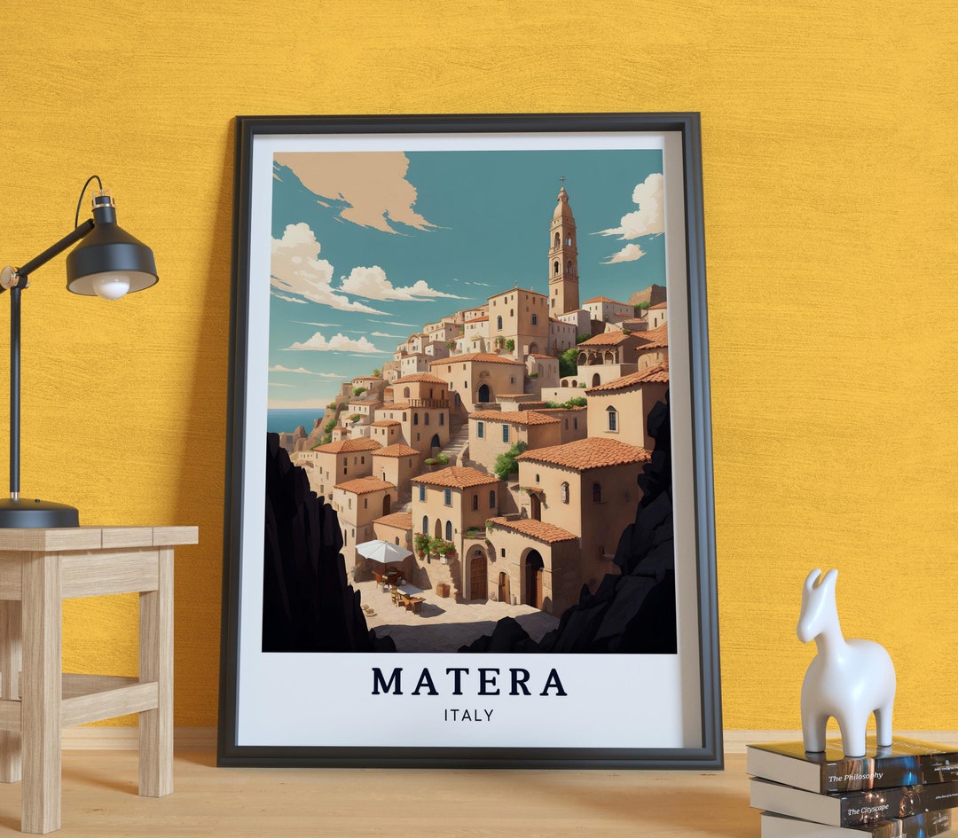 Matera Poster, Italy Poster, Scenic Cityscape Wall Art - Etsy