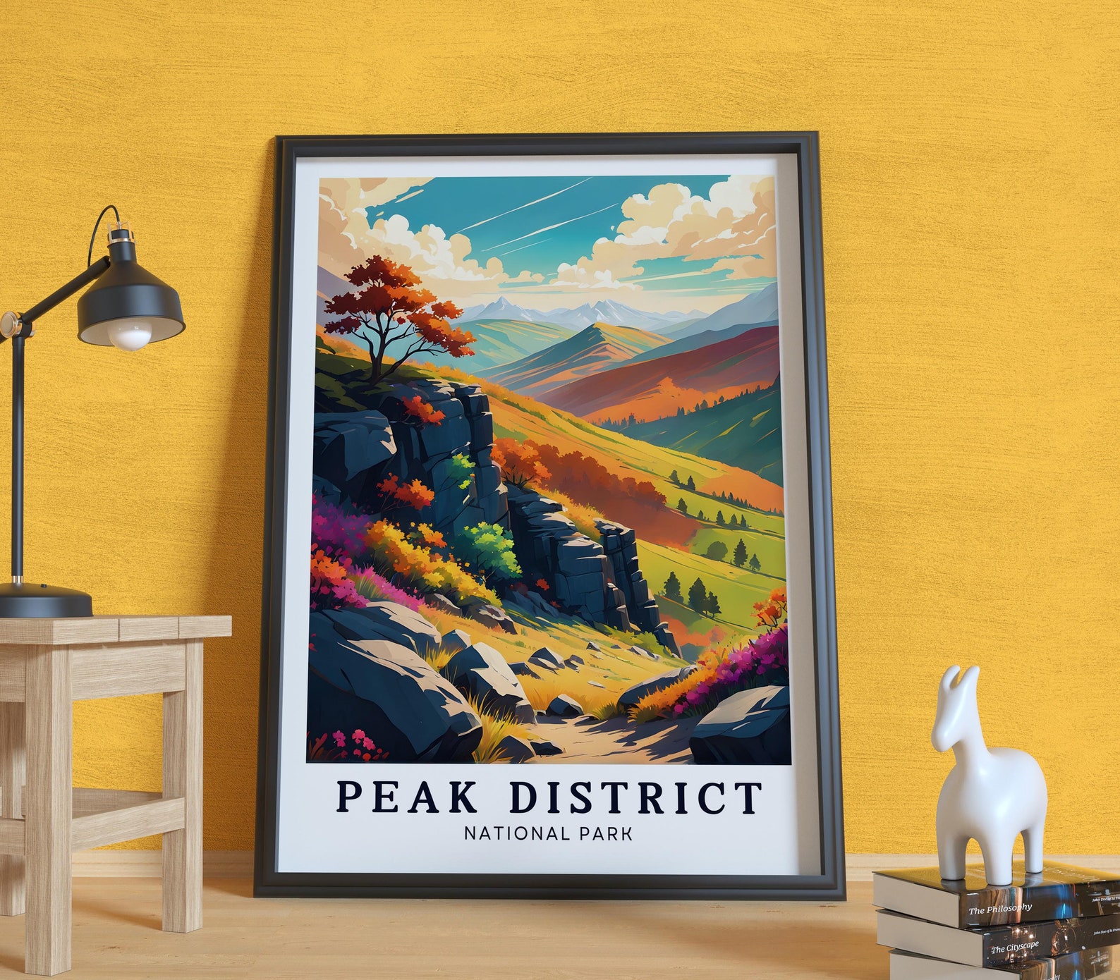 Peak District Travel Poster, National Park Travel Print, Peak District ...