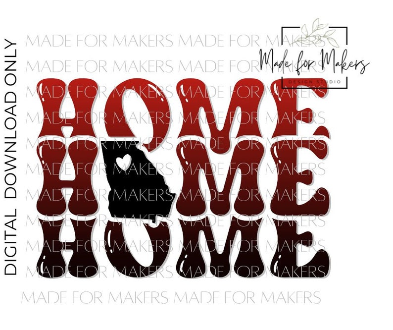 Home - Georgia, Georgia State Home PNG JPEG, for Sublimation **digital ...